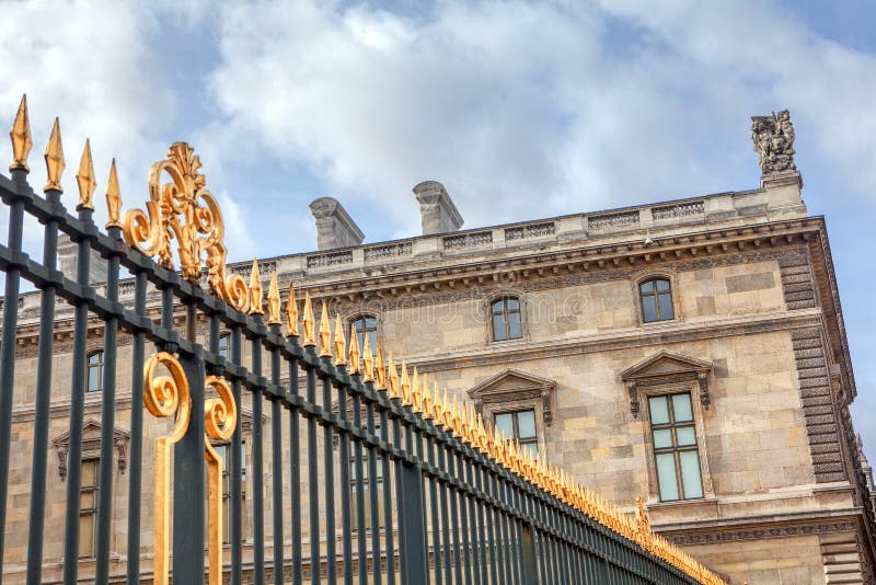 Golden gate in Paris stock photo. Image of tower, tourism - 139198468