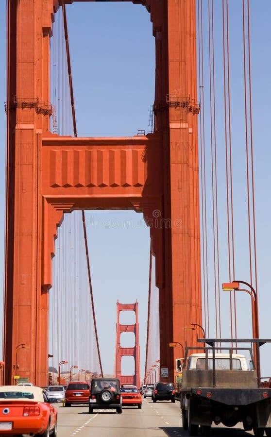 Golden Gate traffic stock image. Image of golden, transport - 3370235