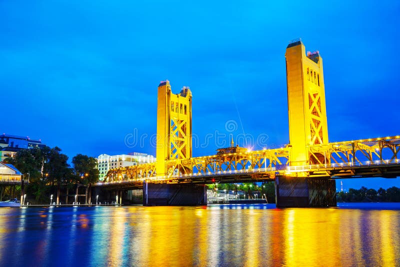 Golden Gates Drawbridge in Sacramento Stock Image - Image of california ...