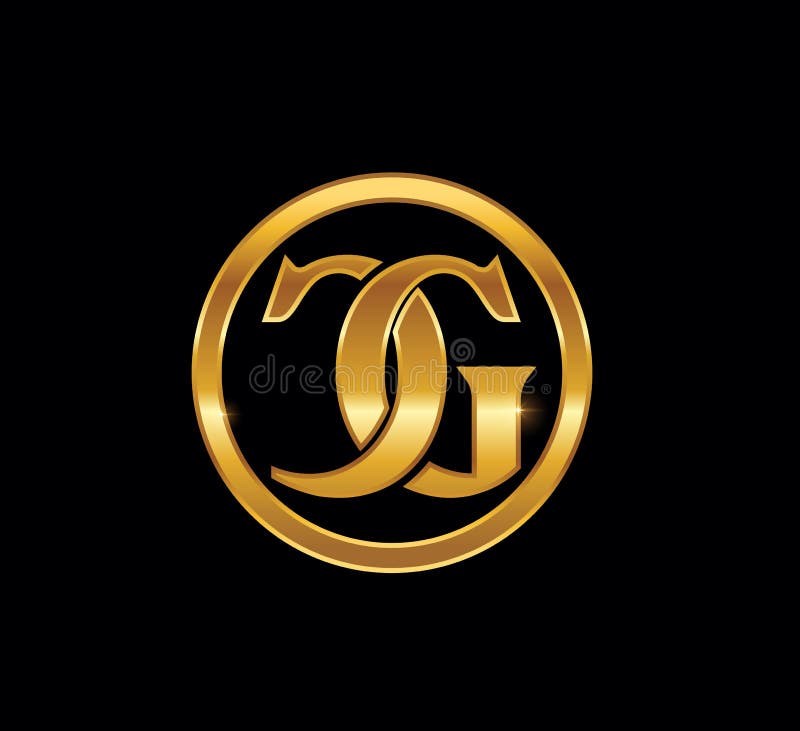 Golden GC Monogram Initial Letter Logo Stock Vector - Illustration of ...