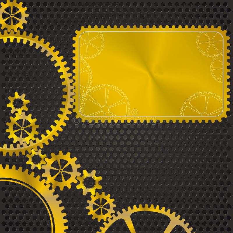 Abstract gear wheels. stock vector. Illustration of frame - 35905354