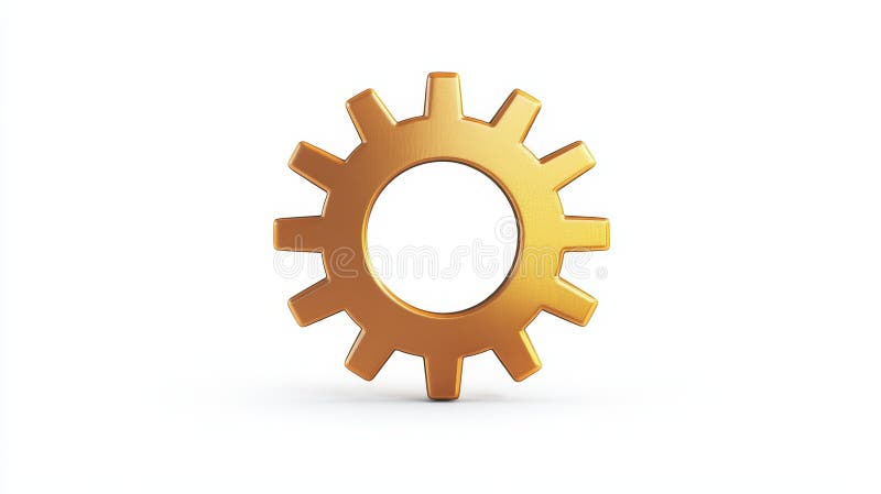 Golden Gear Icon: a Symbol of Industry, Innovation, and Precision ...