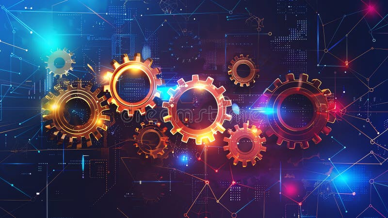 382 Blue Cogs Gears Business Background Stock Photos - Free & Royalty ...