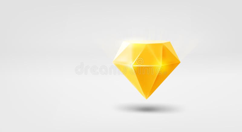 Golden Gem. 3d Vector Banner with Copy Space Stock Vector ...