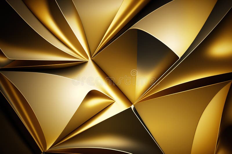 Golden Geometric Abstract Background Stock Illustration - Illustration ...