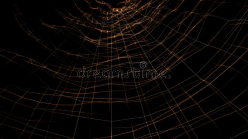 Golden Geometric Grid in Three Dimension Space Stock Illustration ...