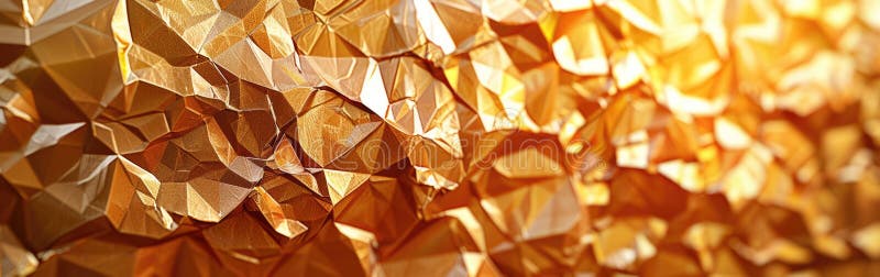 Golden Geometric Overlapping Layers Abstract Background with Crumpled ...