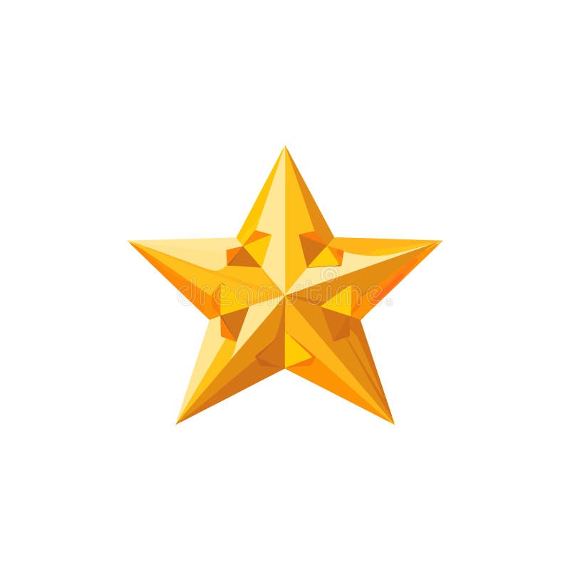 Golden Geometric Star. Vector Illustration Design Stock Illustration ...