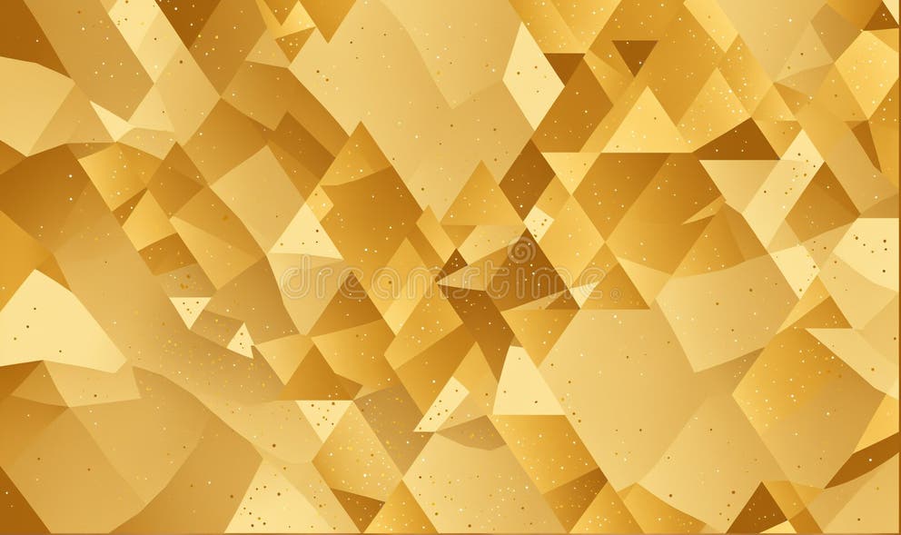 Golden Geometric Triangle Pattern Design Stock Illustration ...