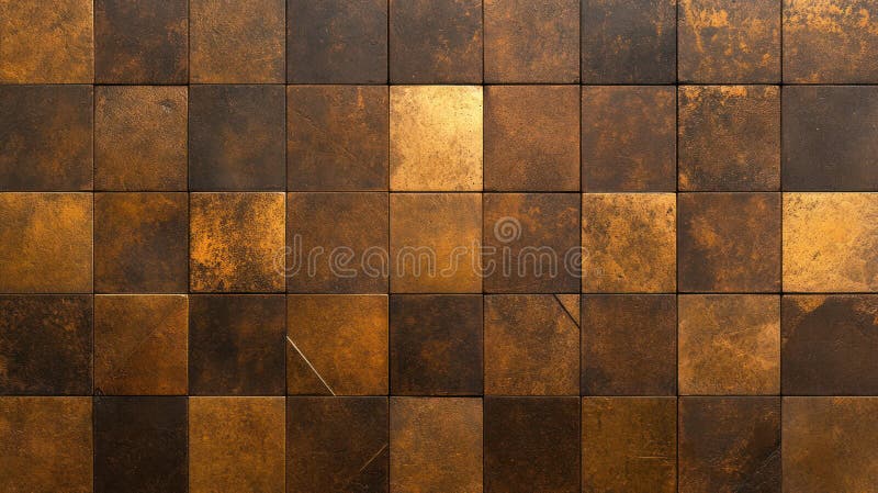 Golden Geometric Triangles Seamless Tile Pattern on Vintage Cement Wall ...