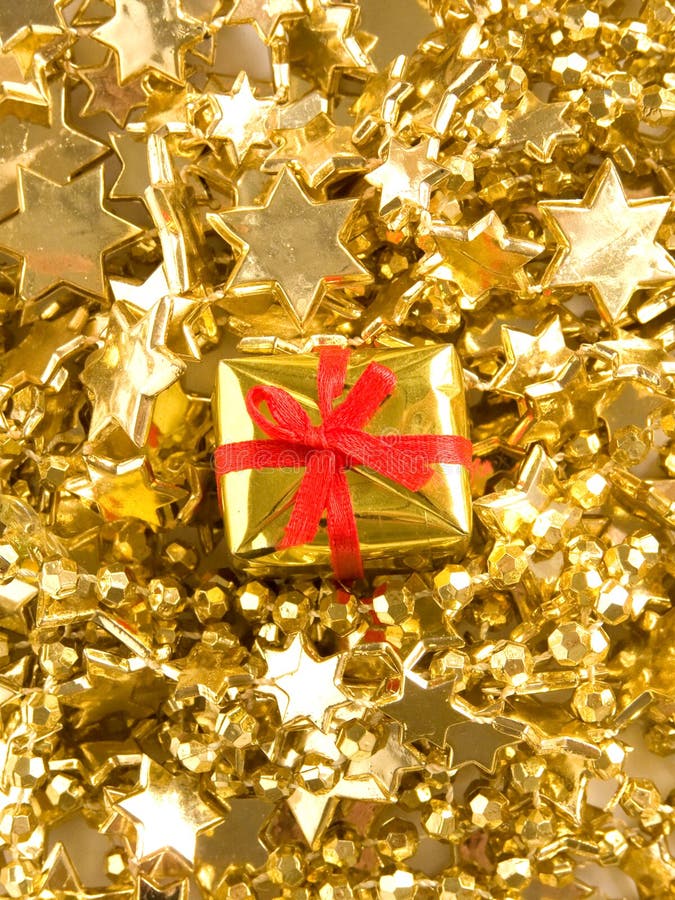 Golden gift stock image. Image of gift, expensive, knot - 11170371