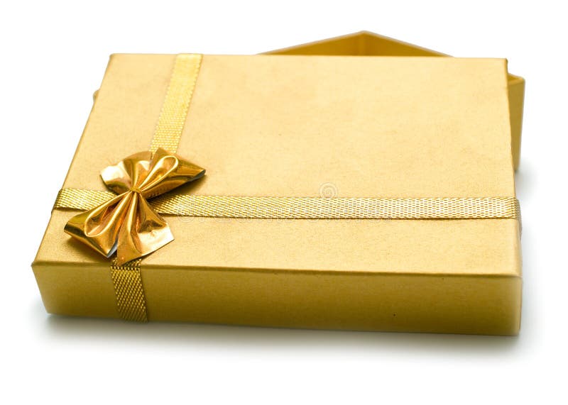 Open Gold Gift stock photo. Image of christmas, gold, gift - 1631154