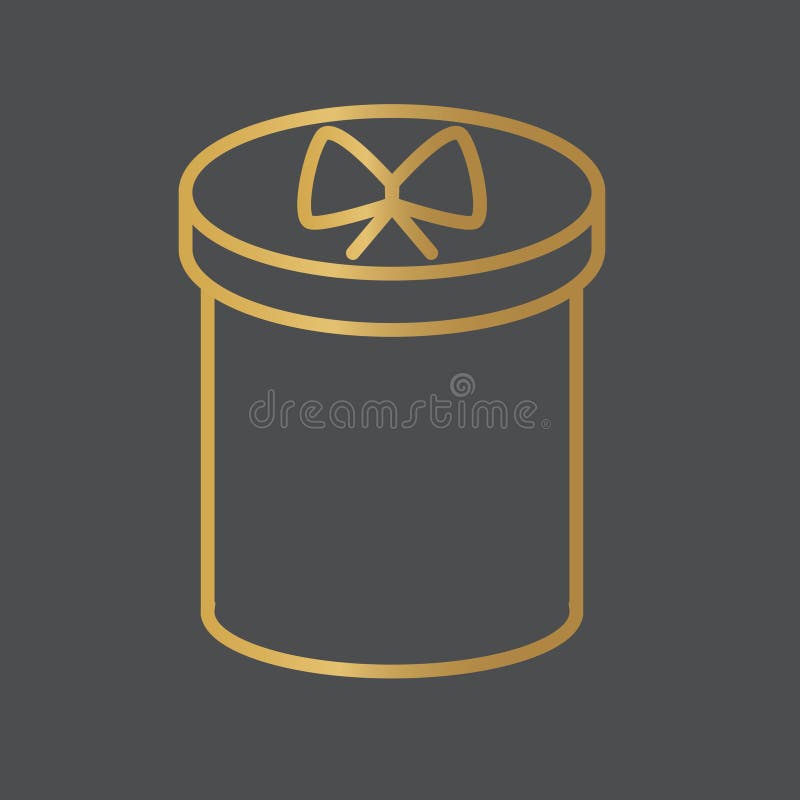 Golden gift box icon stock vector. Illustration of dark - 165319333