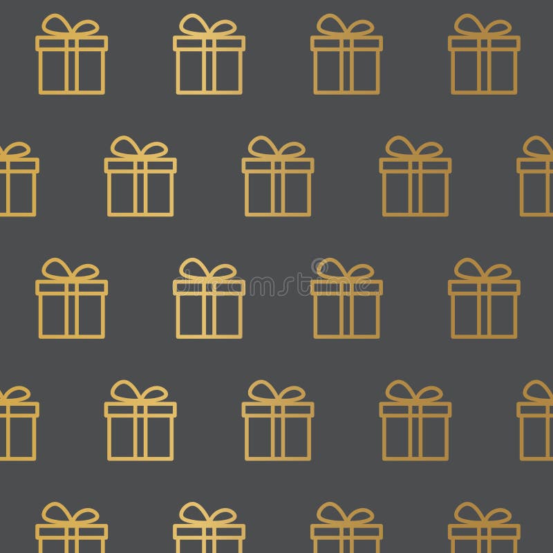 Golden gift box pattern stock vector. Illustration of package - 165319335