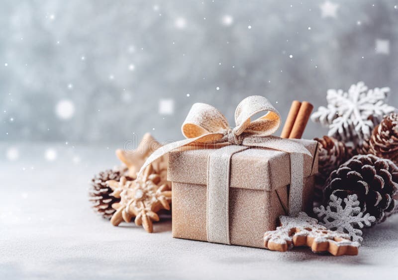 Golden Gift Boxes on Abstract Background, AI Generated Stock ...