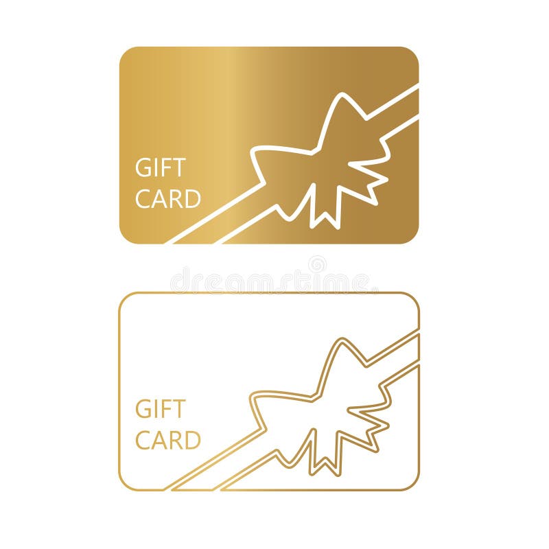 Golden gift card icon stock vector. Illustration of paper - 165319164