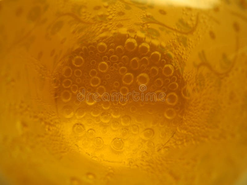 Golden Ginger Ale Bubbles in Cup Stock Image - Image of background ...