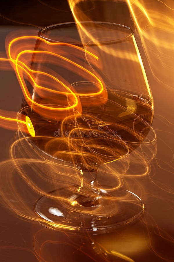Wet Glass with Whiskey Inside Stock Photo - Image of reflection, hard ...