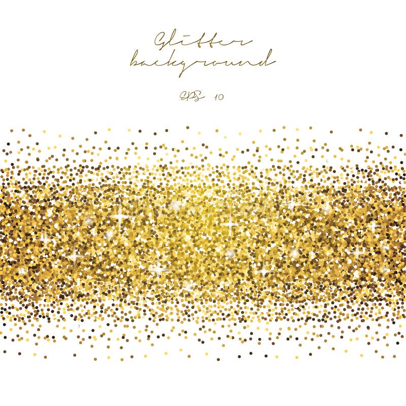 Gold Glitter Sparkling Template. Decorative Shimmer Background. Shiny ...