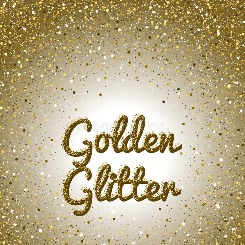 Golden Glitter Background. Pink Golden Sparkling Frame. Round Confetti ... Golden Glitter Background. Pink Golden Sparkling Frame. Round Confetti ...