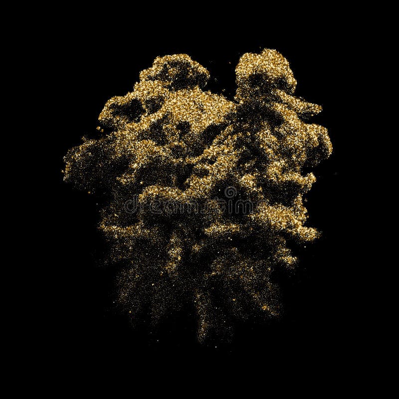 Golden Glitter Particles Explosion Blast Splatter Stock Vector ...