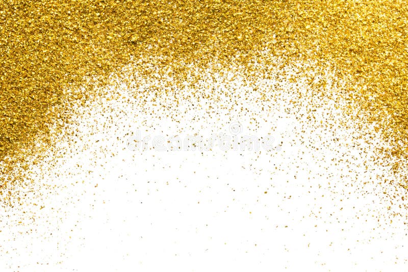 Golden Glitter in the Form of a Gradient on a White Background. Stock ...