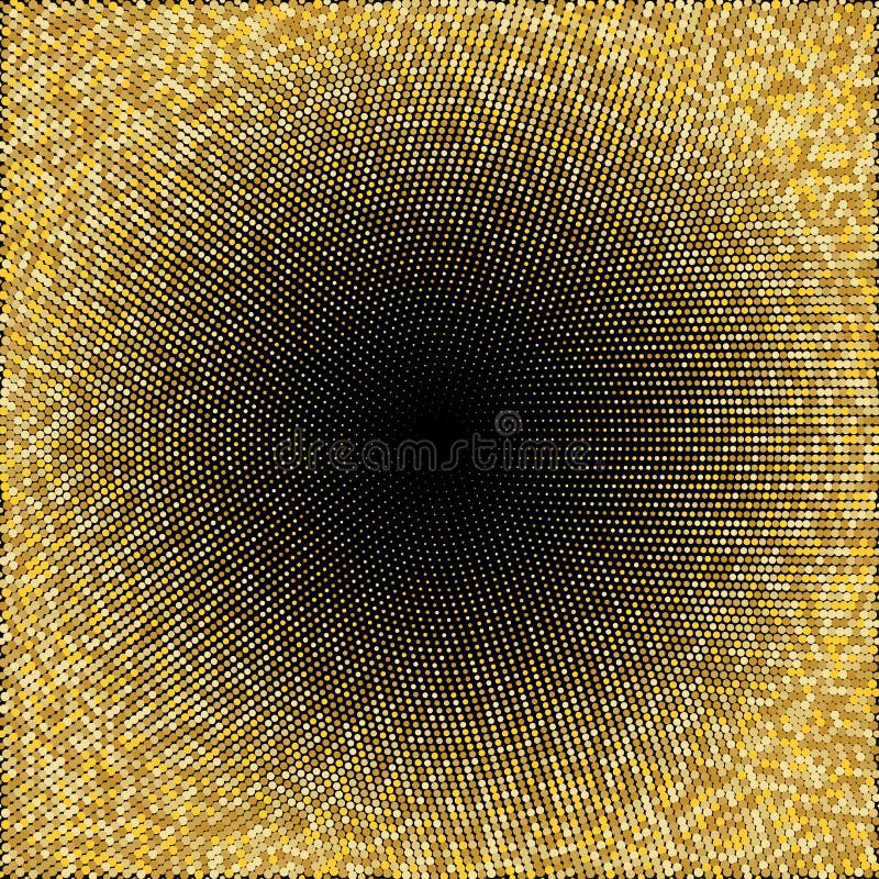 Golden Glitter Halftone Dotted Backdrop. Gold Retro Pattern Stock ...