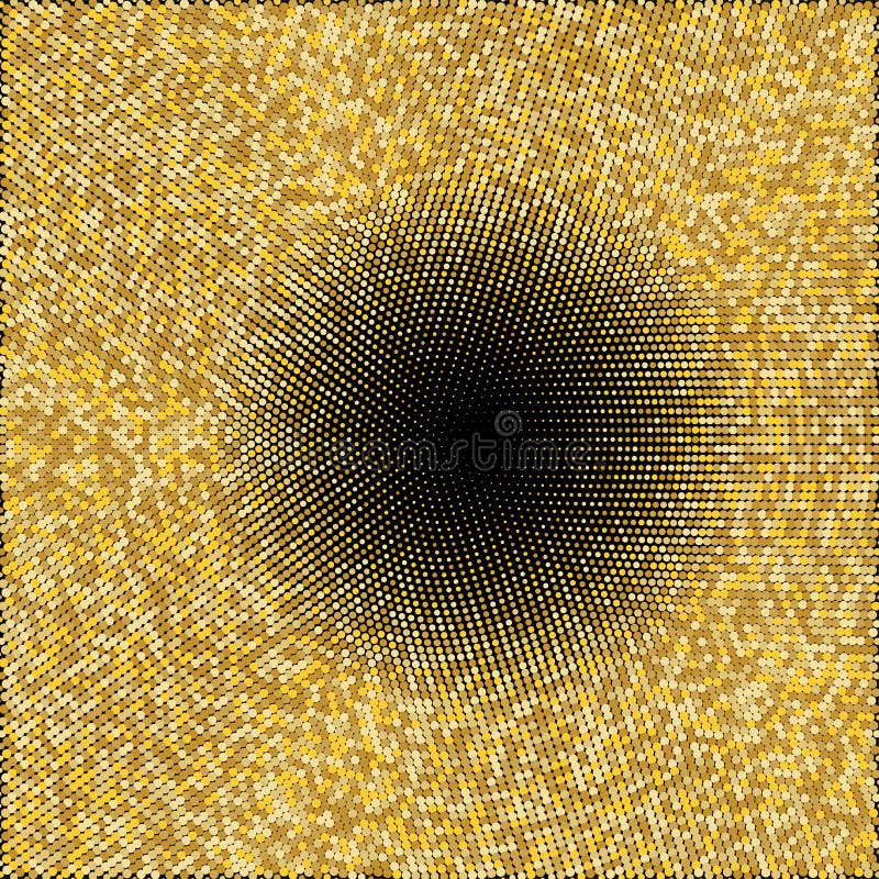 Golden Glitter Halftone Dotted Backdrop. Gold Retro Pattern Stock ...
