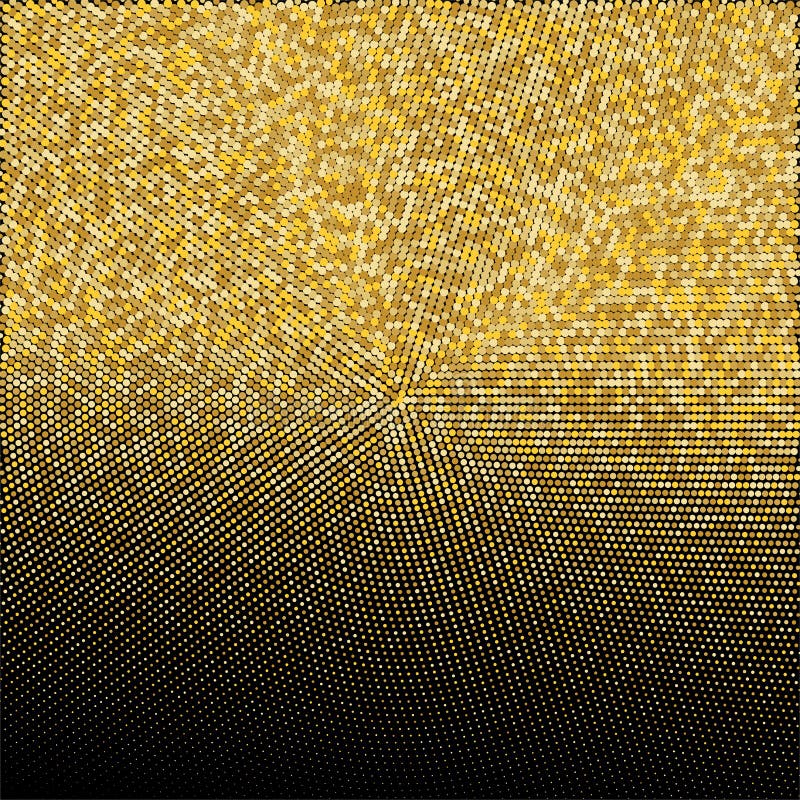 Golden Glitter Halftone Dotted Backdrop. Gold Retro Pattern Stock ...