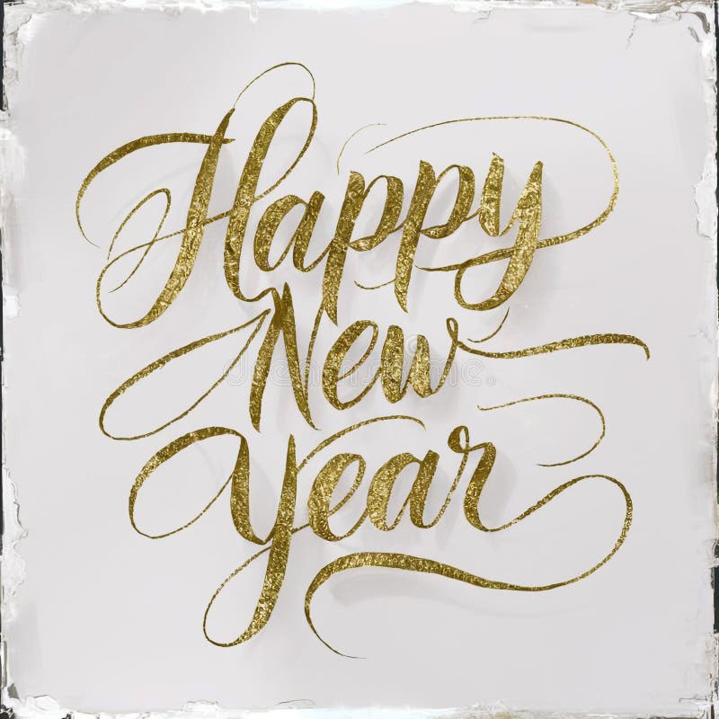 Golden Glitter Happy New Year 2025 Design Template Stock Illustration ...