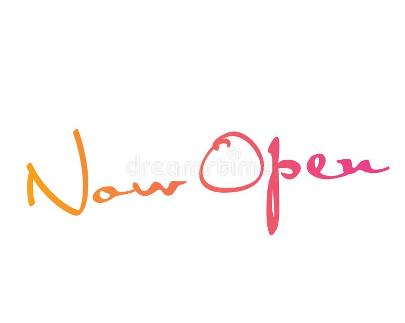 Now Open Font Stock Illustrations – 419 Now Open Font Stock ...