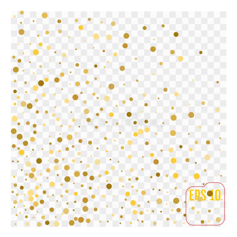 Golden Glitter Polka Dot Pattern. Vector Illustration Stock Vector ...