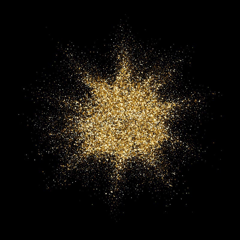 Golden Glitter Splatter Vector Explosion Stock Vector - Illustration of ...