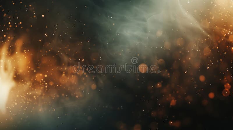 Golden Glittering Bokeh Background. Abstract Light Effect, Magic Dust ...