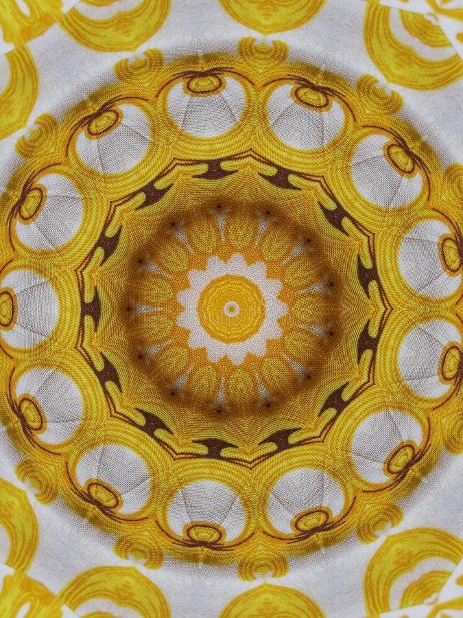 Golden Glittering Fabric Pattern in a Circle Stock Photo - Image of ...