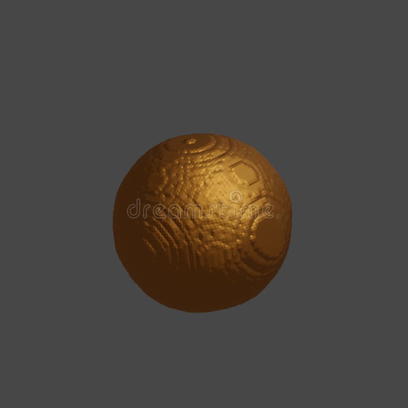 Golden Glossy Embossed Metal Ball Stock Illustration - Illustration of ...