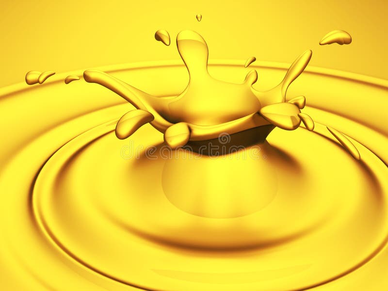 Golden Glossy Splash. Abstract Luxury Background Stock Illustration ...