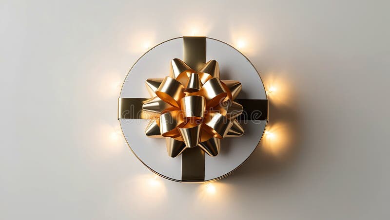 A Golden Glow a Festive Gift Box Illuminated Stock Illustration ... A Golden Glow a Festive Gift Box Illuminated Stock Illustration ...