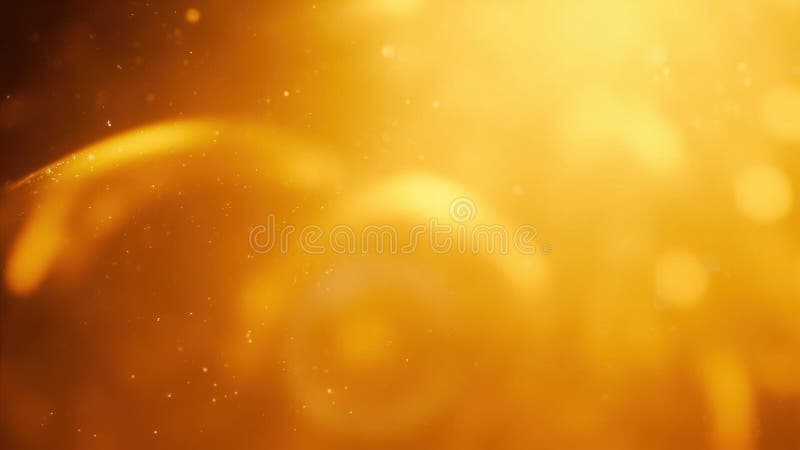 A Golden, Glowing Background with Numerous Small Light Particles ...