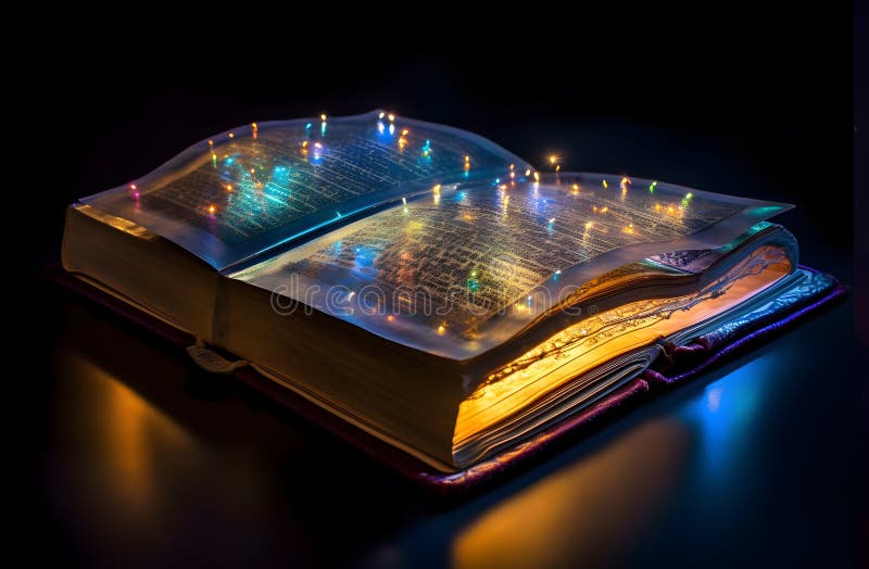 Mysterious Ancient Magic Book Stock Illustration - Illustration of ...