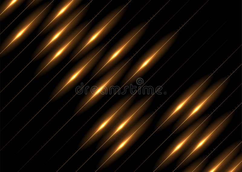 Golden Glowing Minimal Lines Abstract Futuristic Tech Background Stock ...