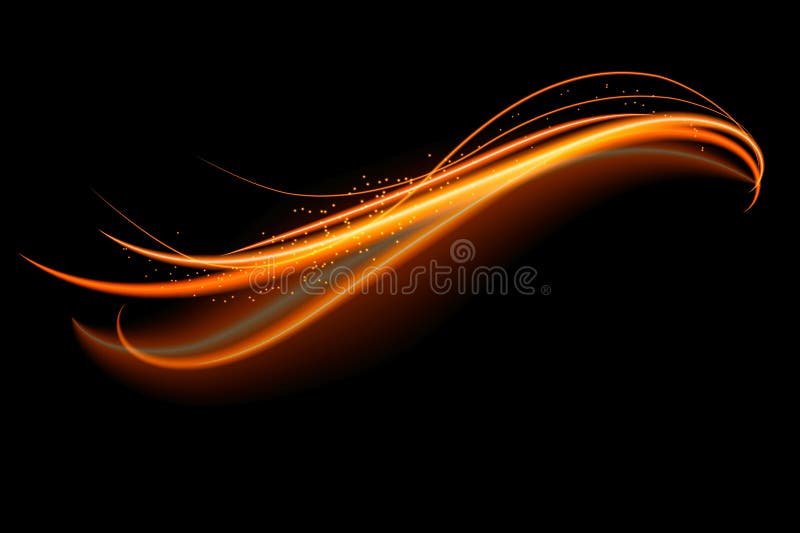 Golden Glowing Shiny Lines Effect. Luminous White Lines of Speed. Light ...