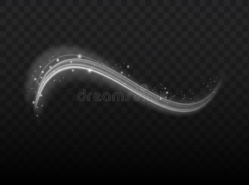 Golden Glowing Shiny Lines Effect Vector Background. Luminous White ...