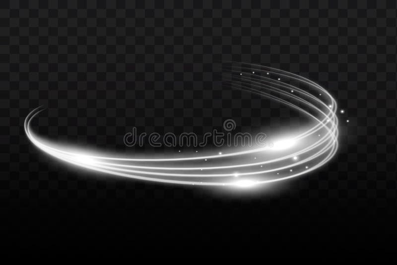 Golden Glowing Shiny Lines Effect Vector Background. Luminous White ...