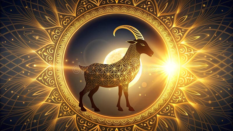 Golden Goat Eclipse: a Moment of Transformation AI Generated Stock ...