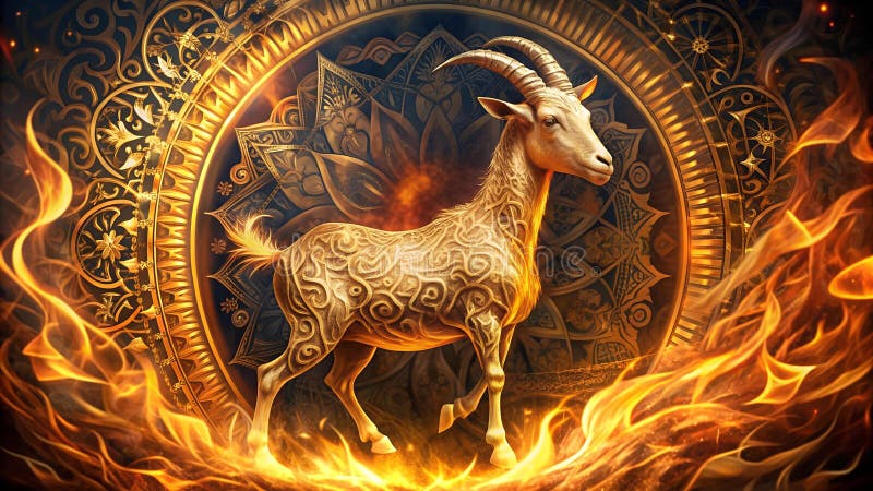 Golden Goat in the Fire: a Symbol of Passion and Transformation AI ...
