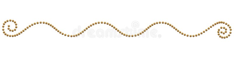 Golden Gradient Decorative Curved Border with Rolled Edges Isolated on ...