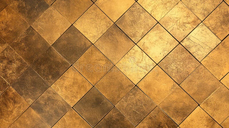 Golden Gradient Tile Pattern Background with Scratches and Line Shapes ...