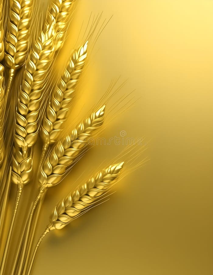 Golden grain ears stock illustration. Illustration of metallic - 323270913