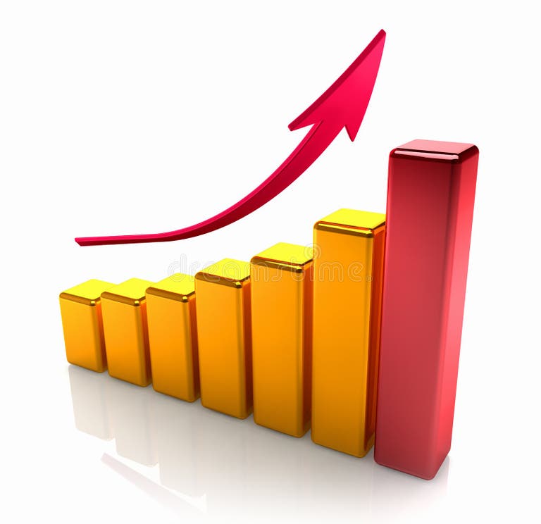 Growth Bars Arrow Gold Stock Illustrations – 1,407 Growth Bars Arrow ...